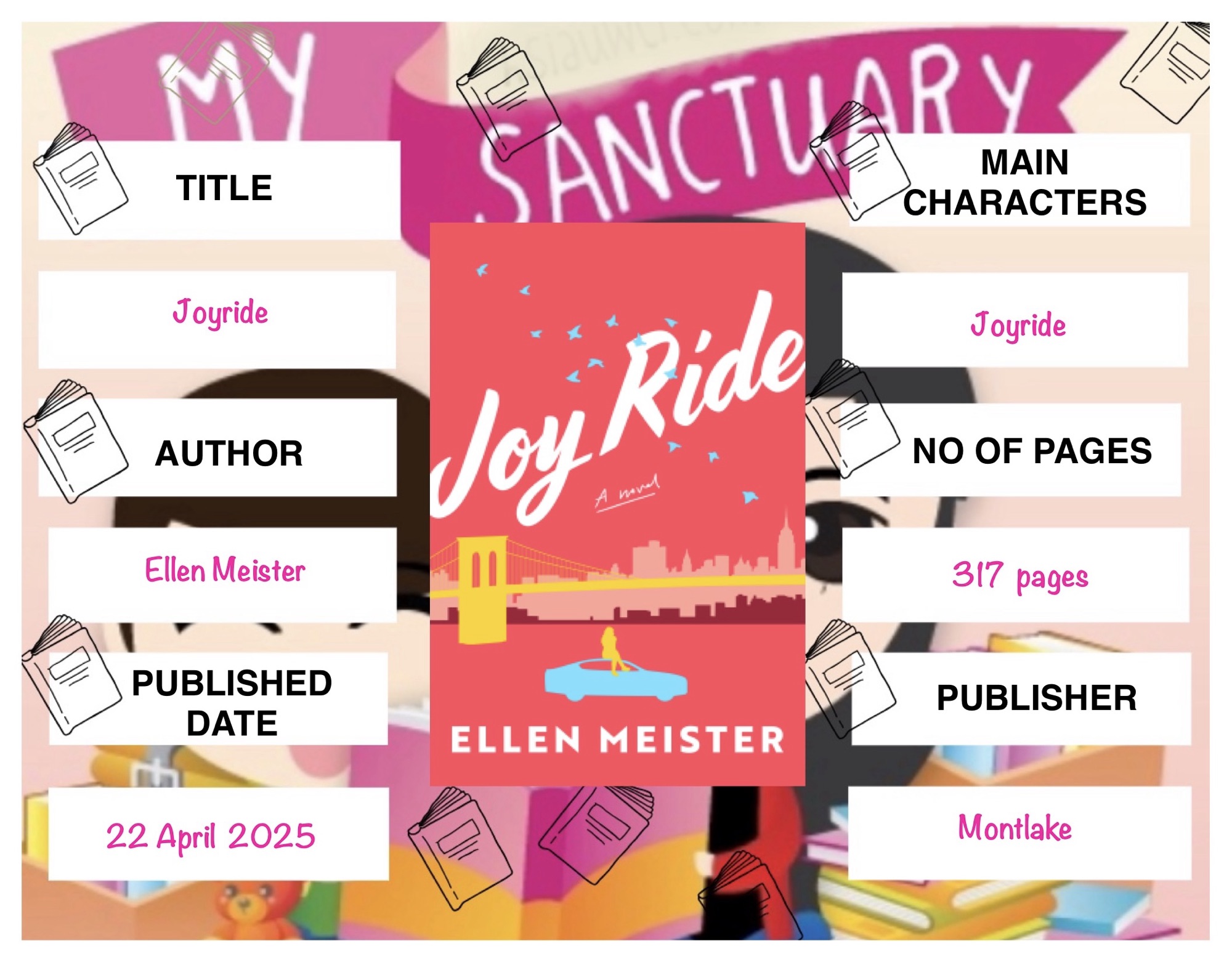Review Card & Book Review- Joyride By Ellen Meister – My Sanctuary