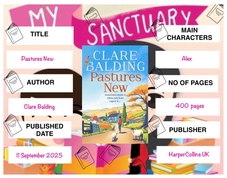 Review Card & Book Review – Pastures New By Clare Balding – My Sanctuary