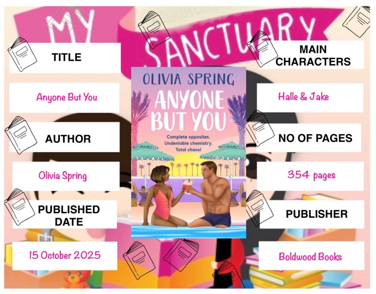 Review Card & Book Review – Anyone But You By Olivia Spring – My Sanctuary