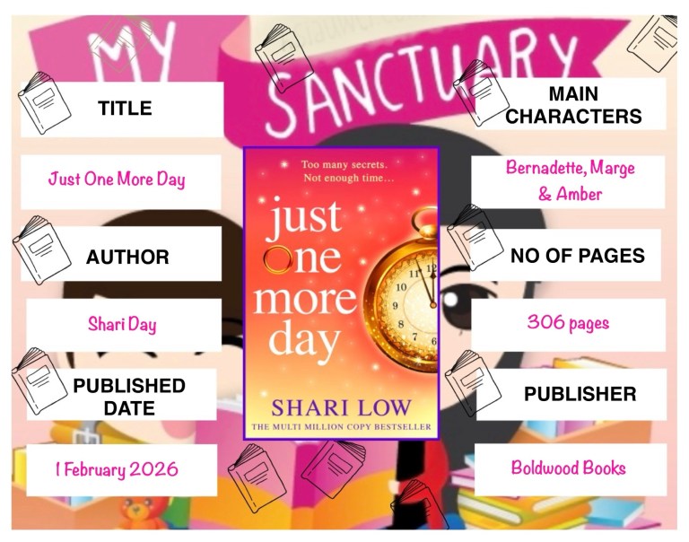 Review Card & Book Review- Just One More Day By Shari Low – My Sanctuary